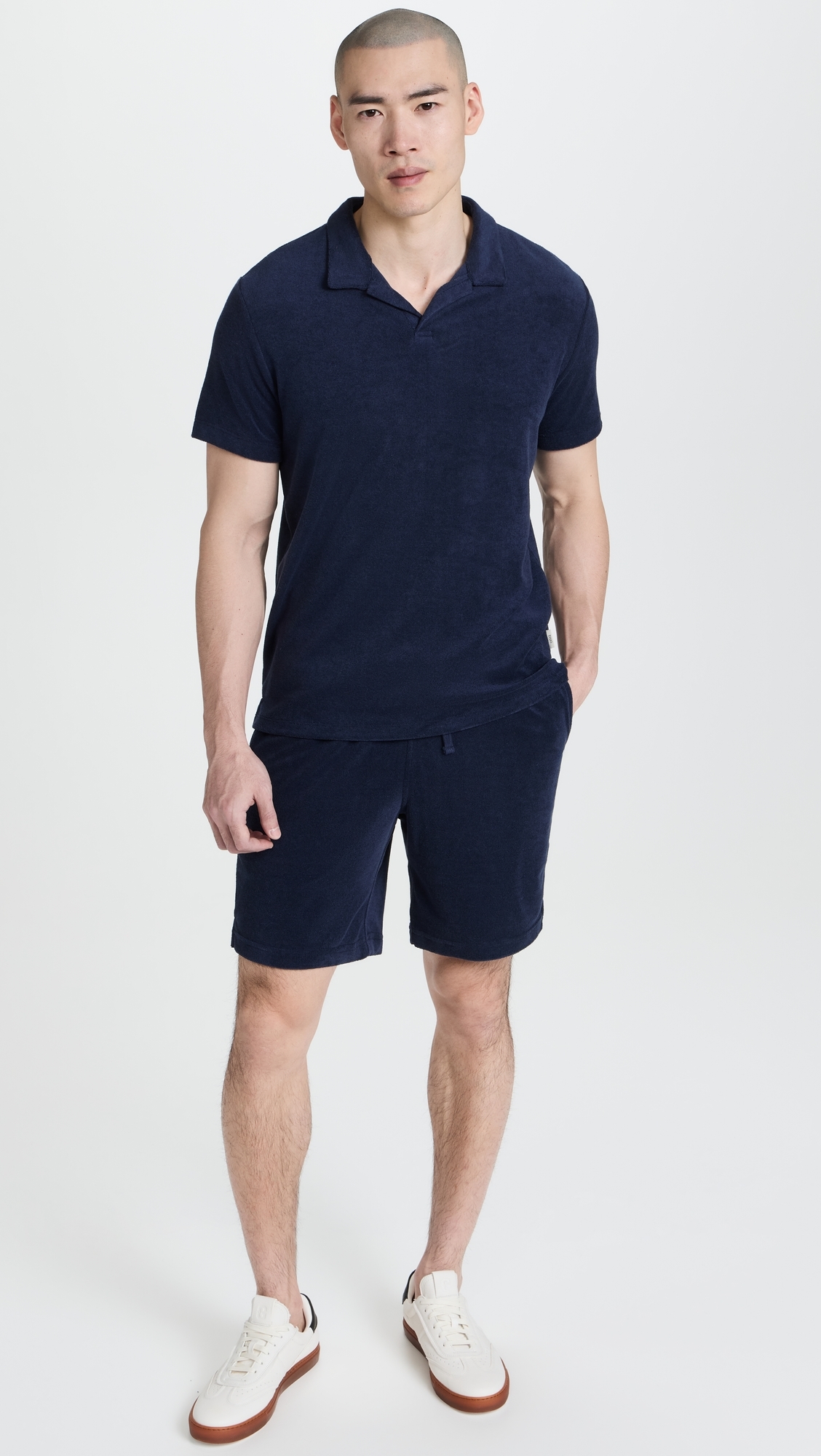 ONIA towel terry johnny collar polo